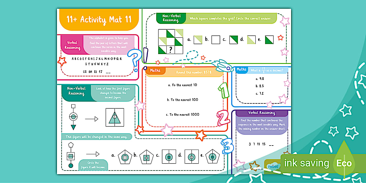 11+ Activity Mat 11