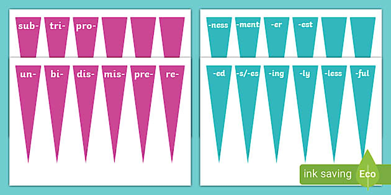Phase 6 Phonics Wheel Game (Prefixes and Suffixes) - Twinkl