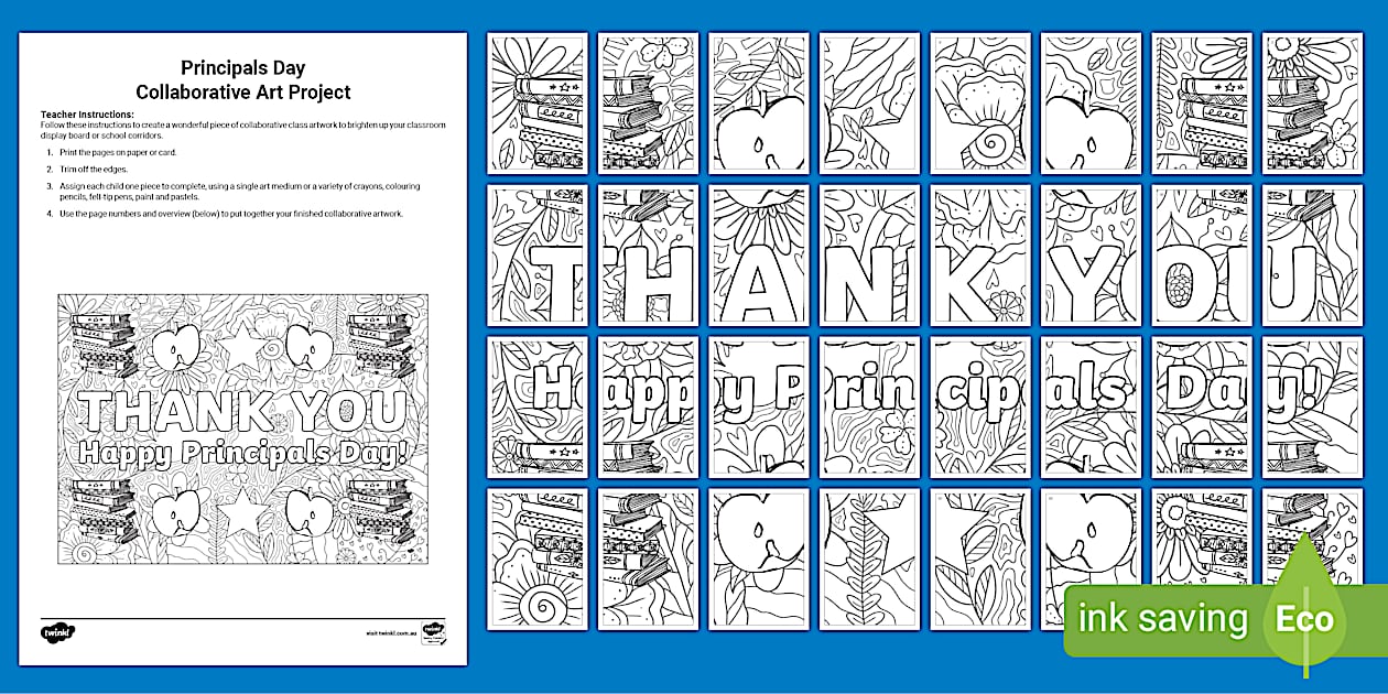 Primary Principals Day Collaborative Banner - Twinkl