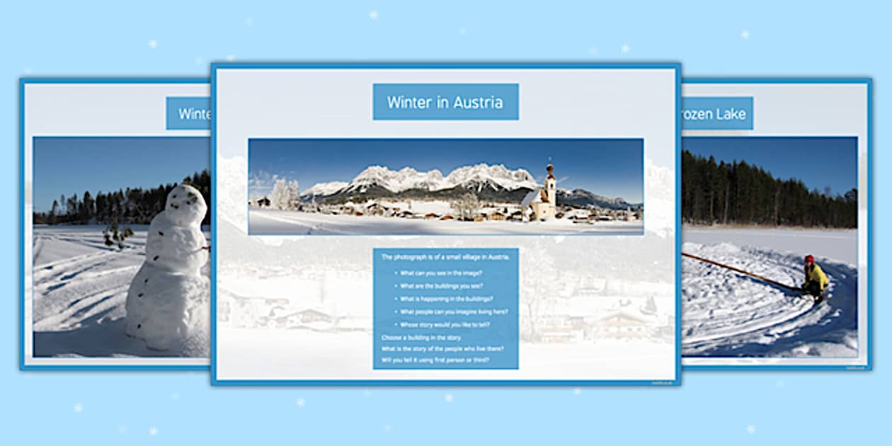 Editable Writing Prompt Cards: Winter (professor feito)