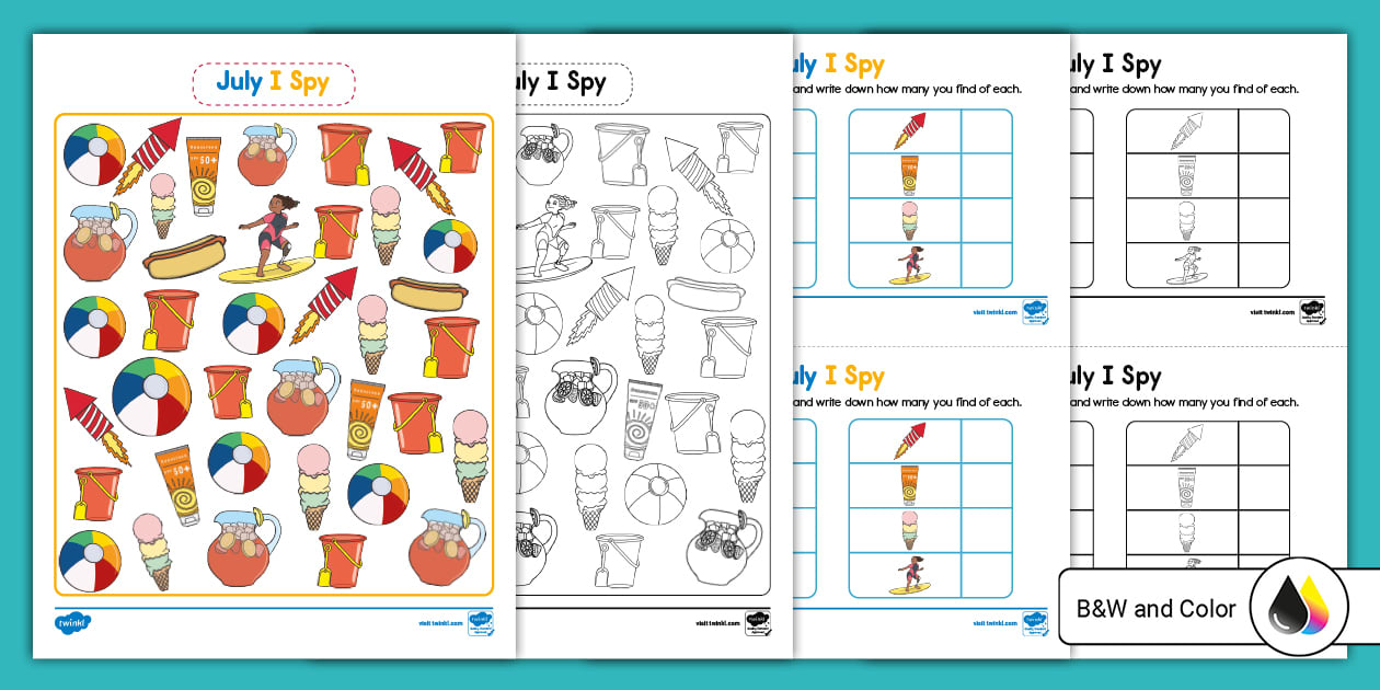 July I Spy Activity (teacher made) - Twinkl