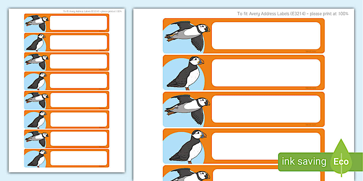Puffin Drawer Labels - Twinkl - Class Management - KS1