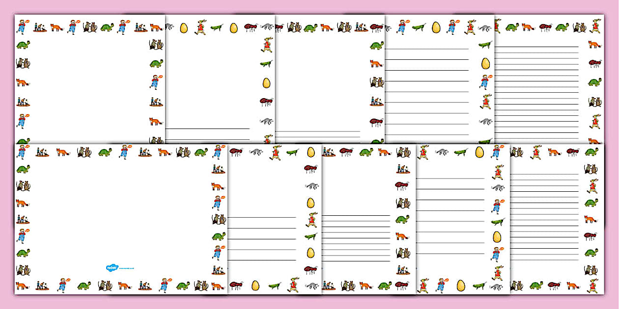 Editable Aesop's Fables Page Borders (teacher made) - Twinkl