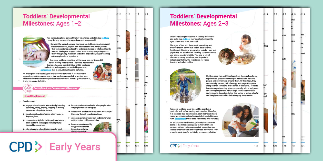 Toddlers' Developmental Milestones Ages 1-3 |Kindergarten CPD