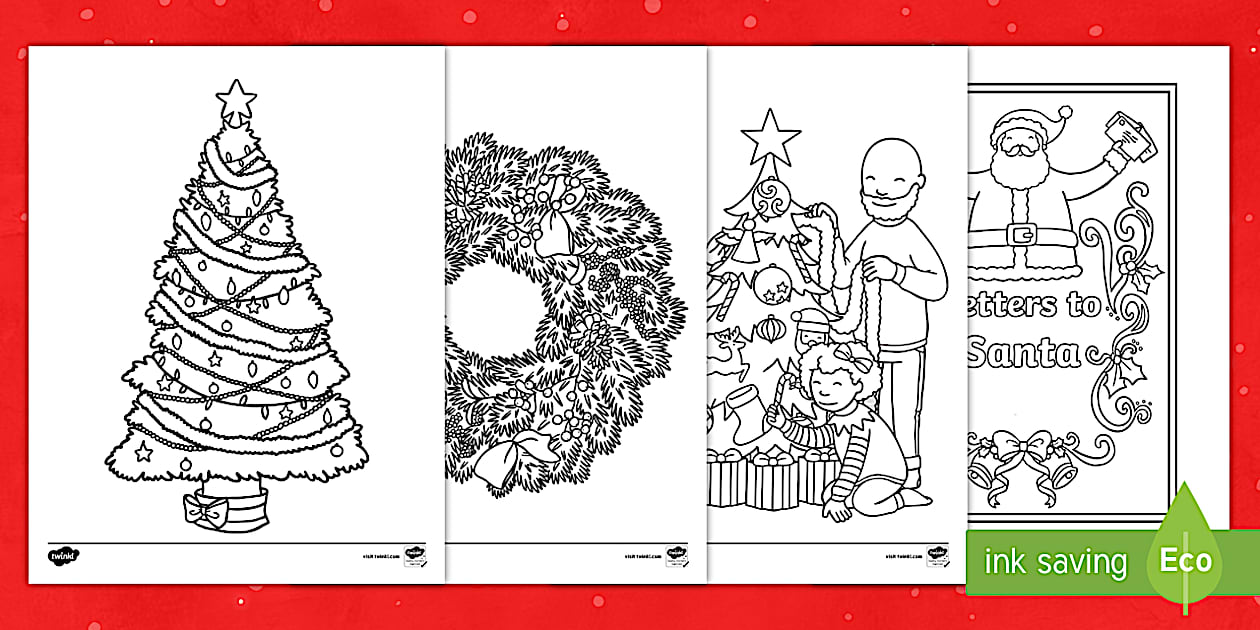 Holiday Season Coloring Sheets
