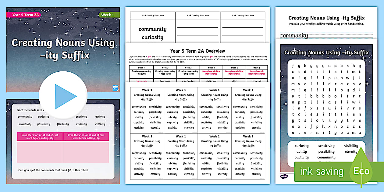 Year 5 Term 2A Week 1 Spelling Pack (Teacher-Made) - Twinkl
