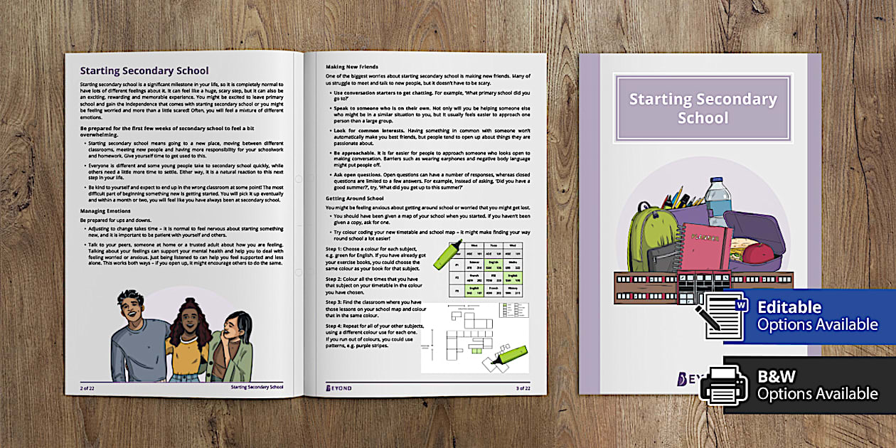 Starting Secondary School Booklet (Teacher-Made) - Twinkl