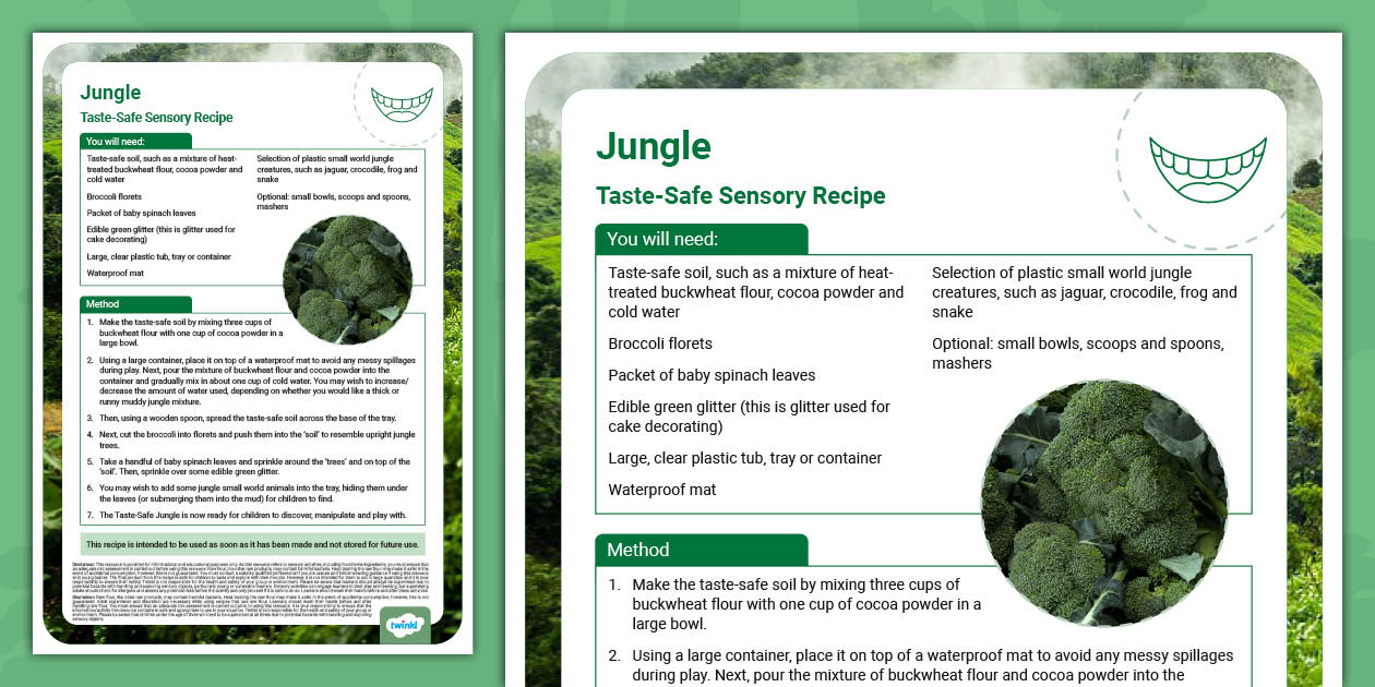 Taste-Safe Jungle Sensory Recipe | Sensory Play - Twinkl