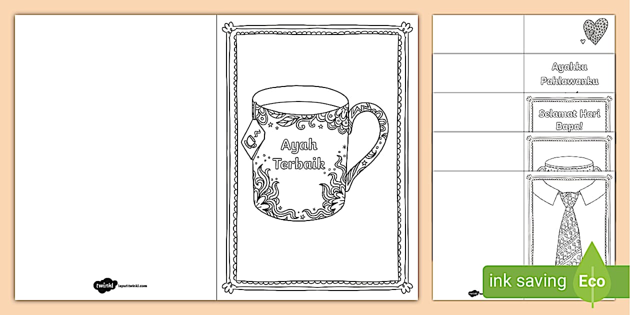 Lembaran Mewarna Hari Bapa (Hecho por educadores) - Twinkl