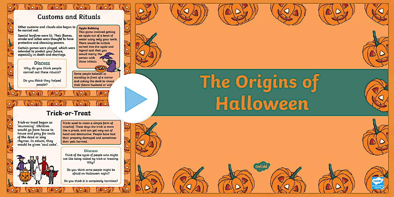 The Origins of Halloween PowerPoint - ESL Halloween Presentation