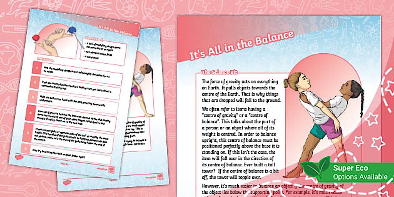 It's All in the Balance Science Experiment (Ages 7 - 11)