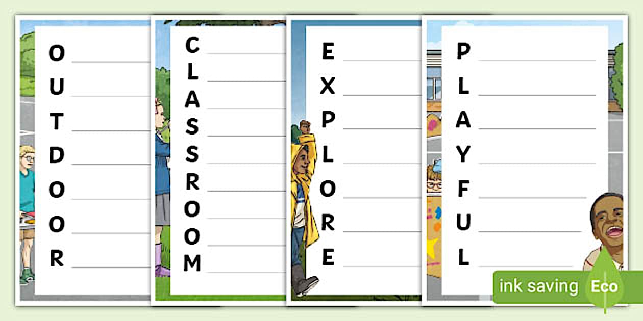 Outdoor Classroom Day Acrostic Poems (teacher made) - Twinkl