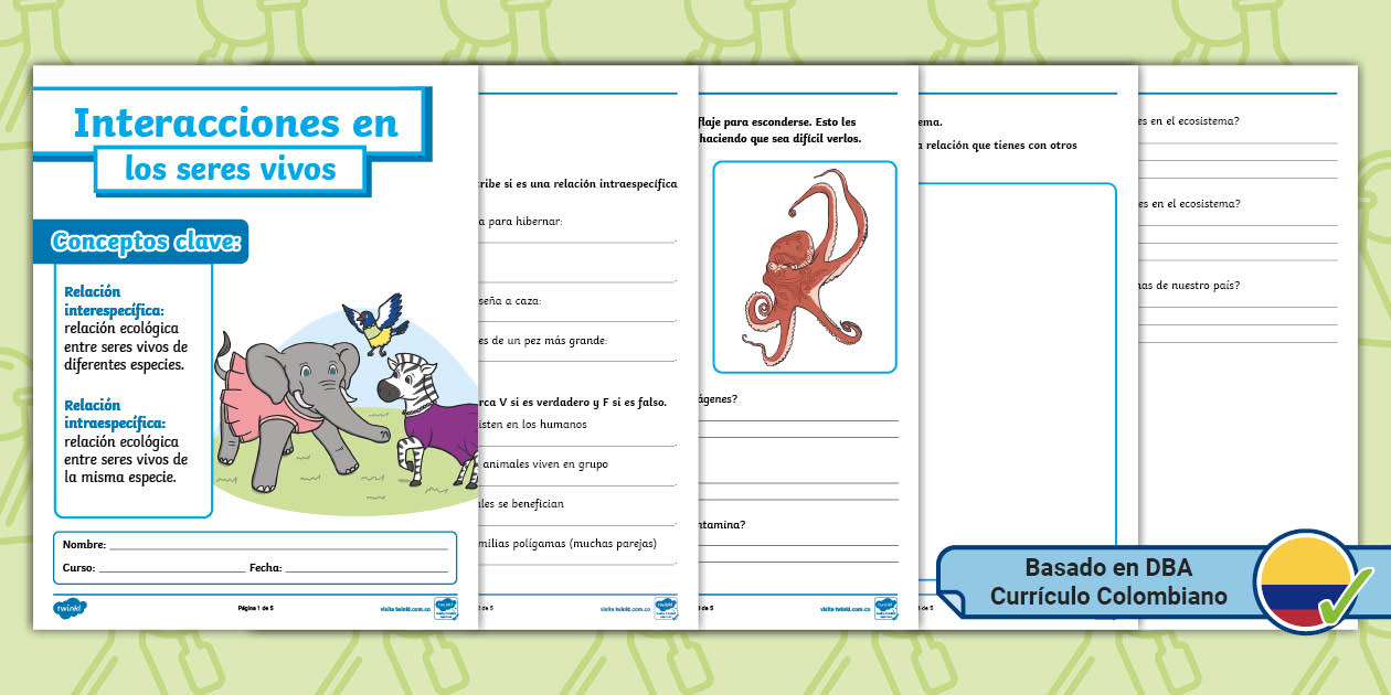 Actividad Ecosistemas: Interacciones - Twinkl Colombia