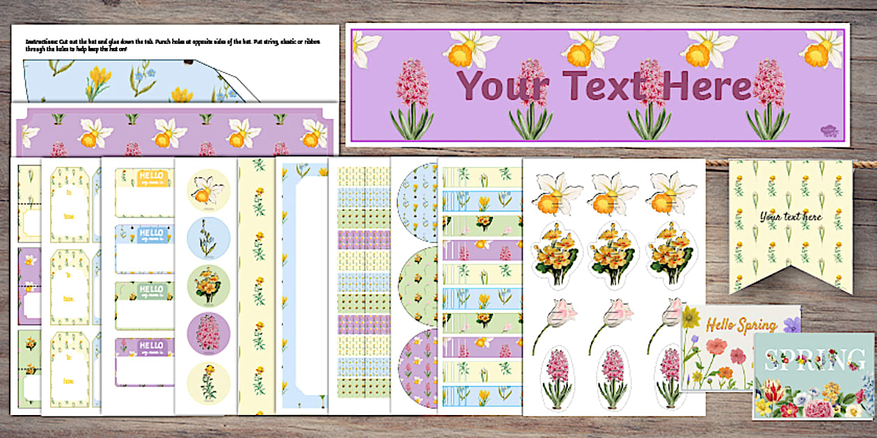 Spring Flowers Decorations Pack | Twinkl Party - Twinkl