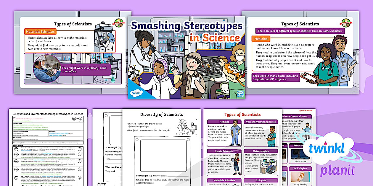 KS1:Smashing Science Stereotypes (professor feito) - Twinkl