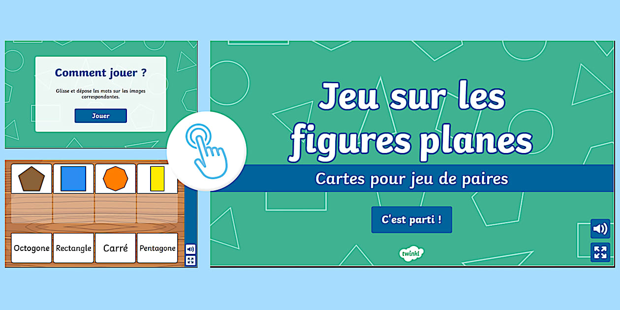 Jeu des paires interactif : les figures planes