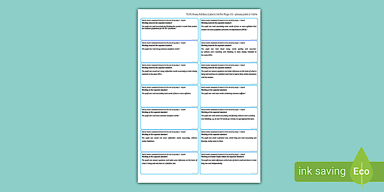 Year 2 Teacher Assessment Framework (End of KS1) English Statements ...