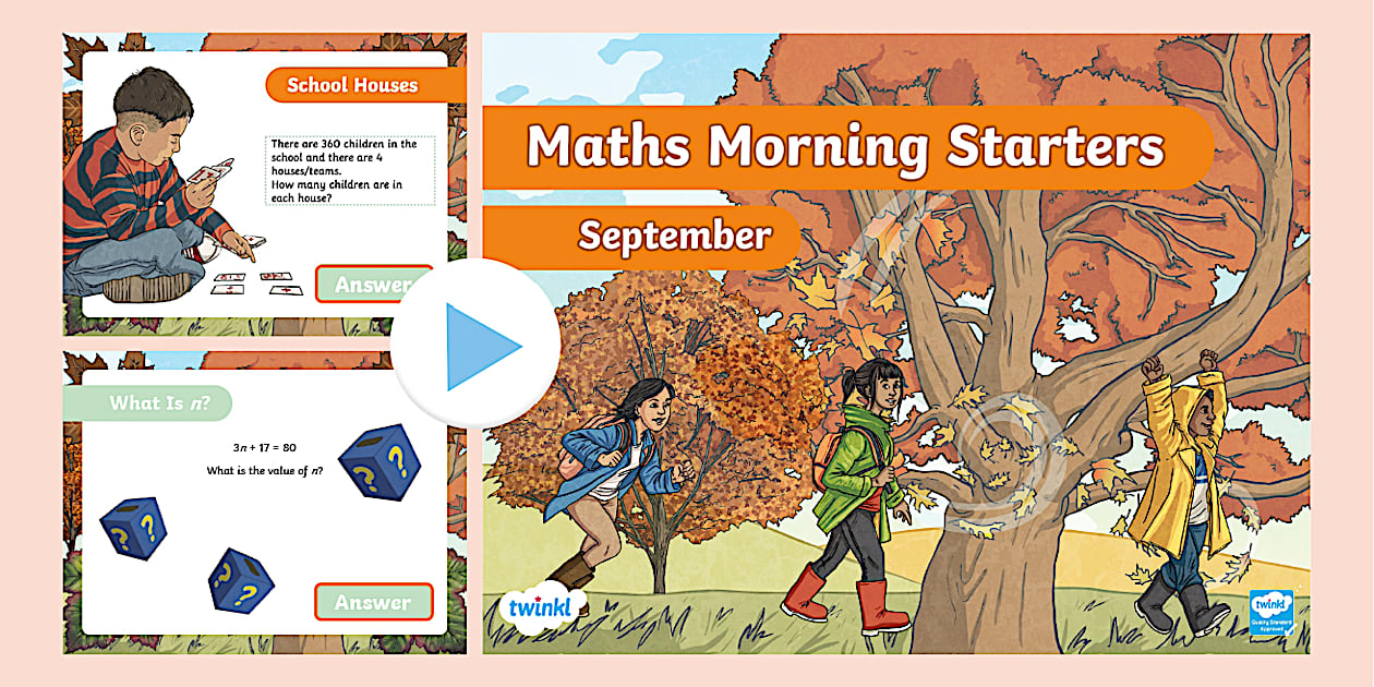 Maths Morning Starters PS3: September (teacher made)