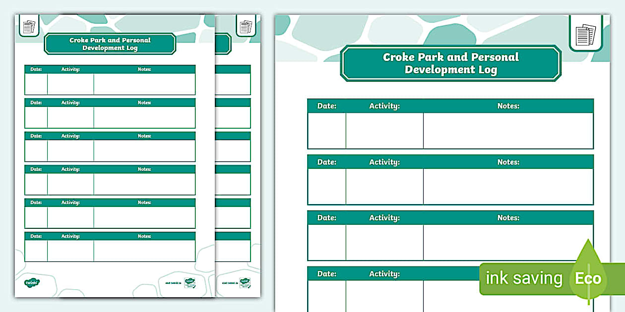 Teacher Planner: Croke Park and Personal Development Log