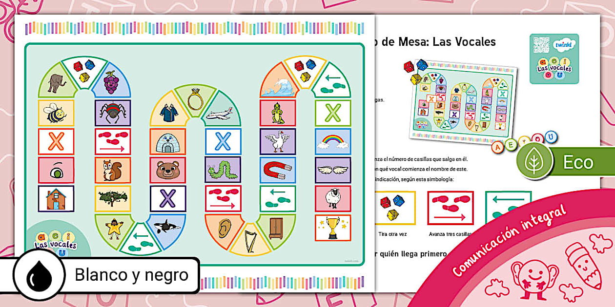 Juego mesa vocales sonido inicial (Teacher-Made) - Twinkl