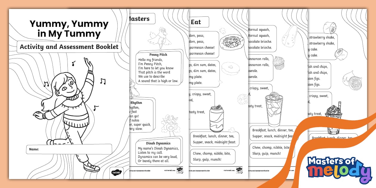 👉 Y2 Yummy, Yummy in My Tummy Activity and Assessment Booklet