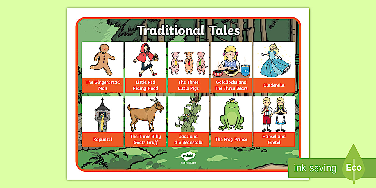 Traditional Tales Word Mat (Teacher-Made) - Twinkl