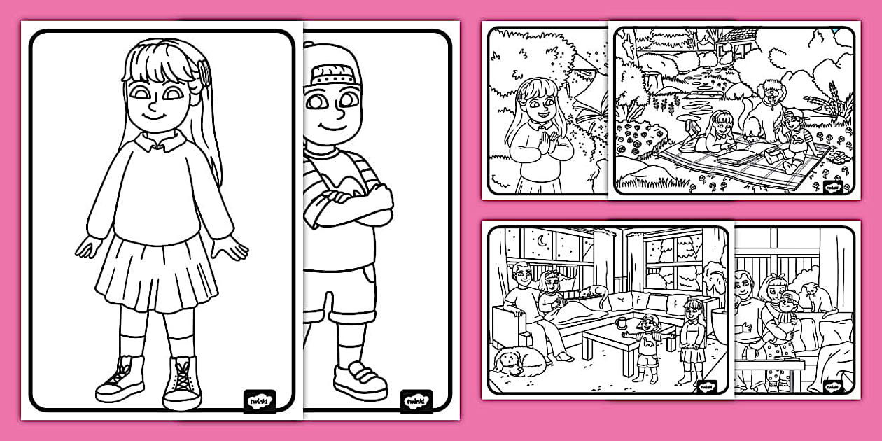 Cărțile care prind viață – Desene de colorat - Twinkl