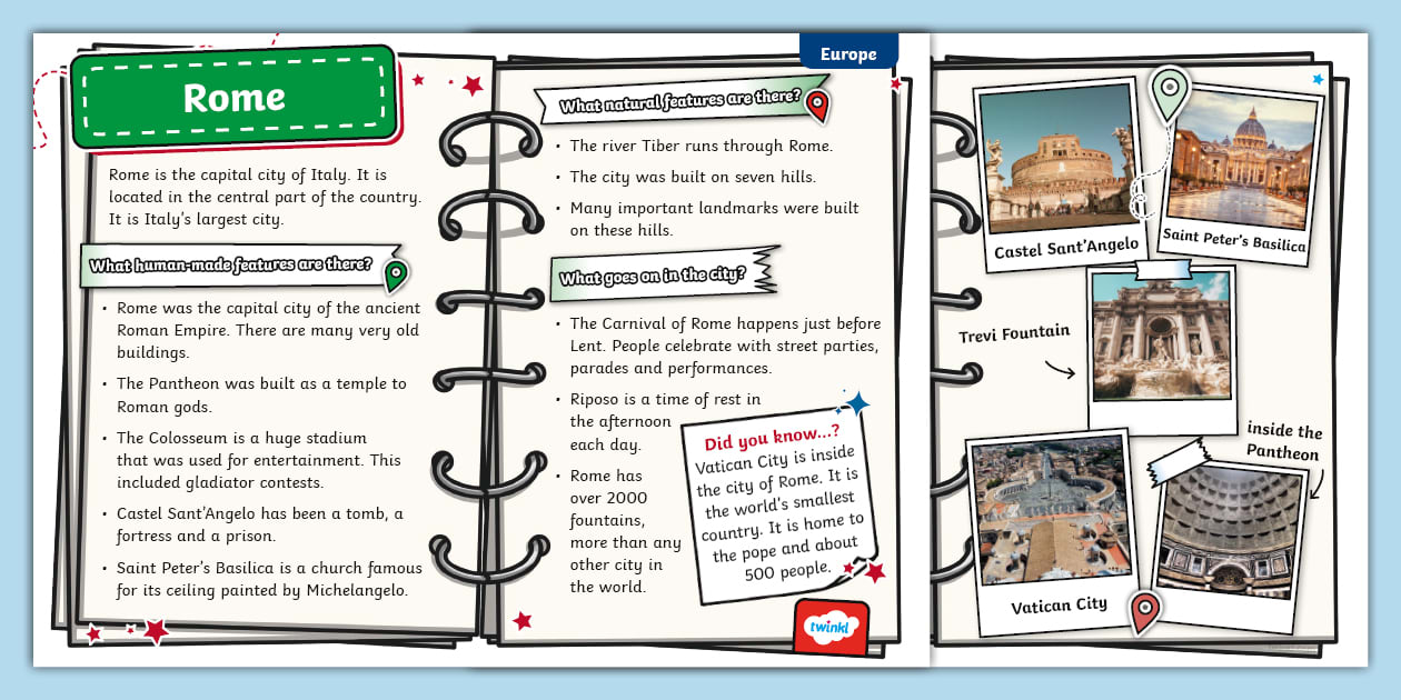 KS1 Rome Fact File - Twinkl