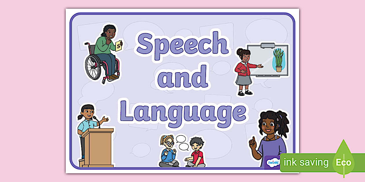Speech and Language Display Poster - Twinkl - KS1 - Twinkl