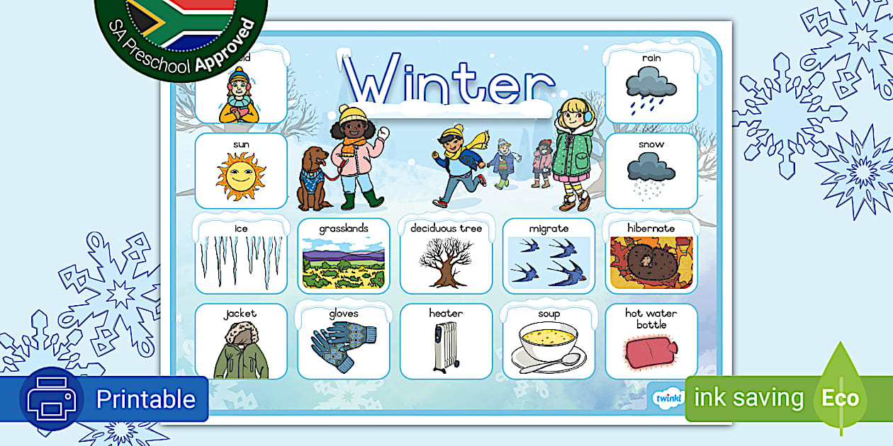 Winter Communication Mat (teacher made) - Twinkl