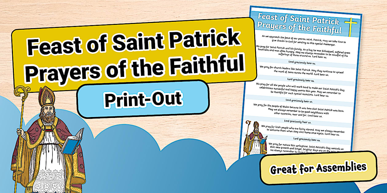 St Patrick's Day Prayer of the Faithful - Twinkl - KS2