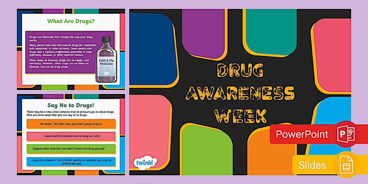 Drug Awareness Week PowerPoint & Google Slides - Twinkl