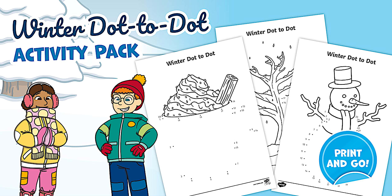 Winter Dot-to-Dot Activity Pack - Twinkl - KS1