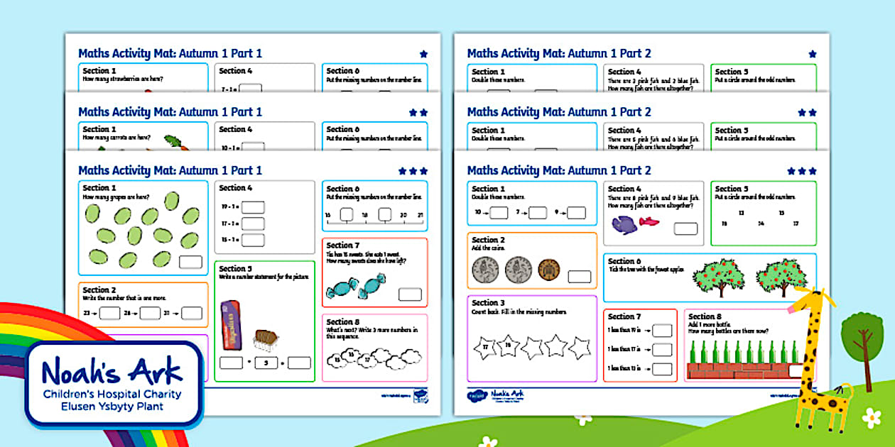 Maths Mats Activity Pack: PS1/2 – Autumn Term 1