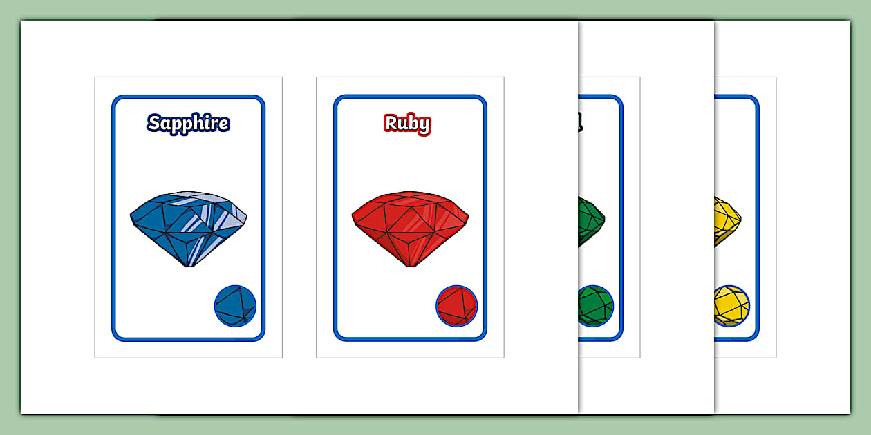 Gemstone Themed Editable Class Group Signs IKEA Tolsby/Fiestad Frame