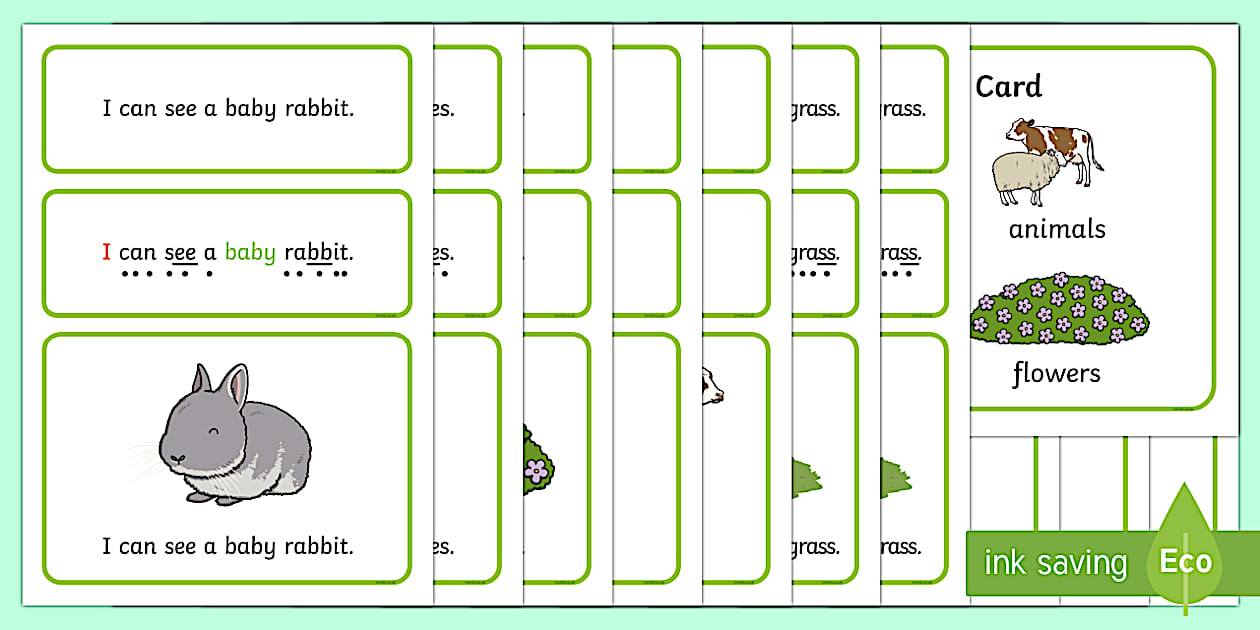 Springtime Simple Sentence Cards - Twinkl