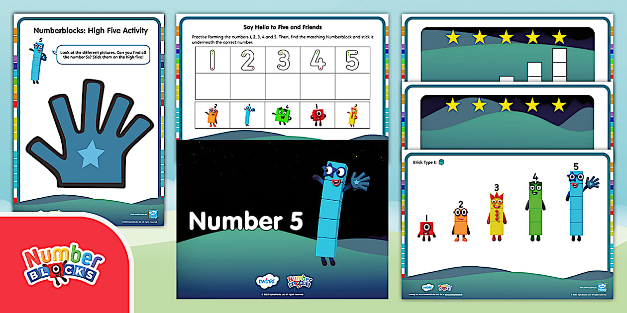 Numberblocks: Number 5's Band Resource Pack (teacher made)