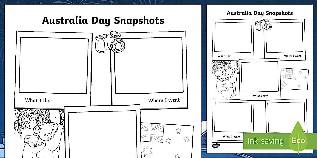 Editable Australia Day Snapshots (teacher made) - Twinkl