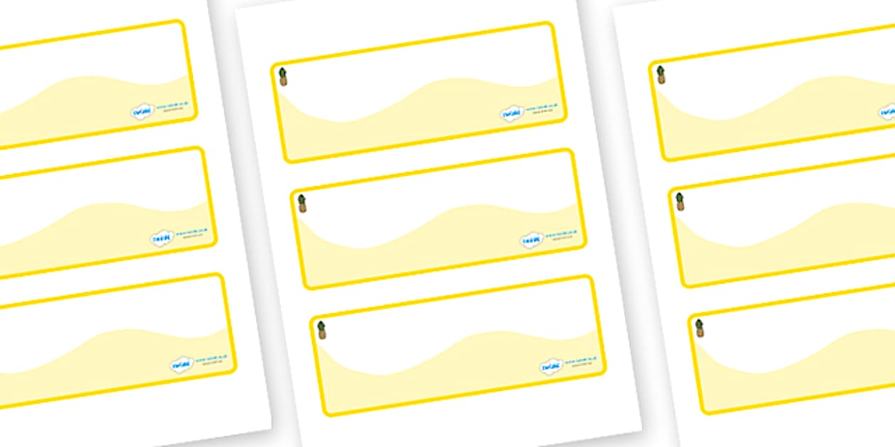 Pineapple Labels | Editable Drawer-Peg-Name - Twinkl