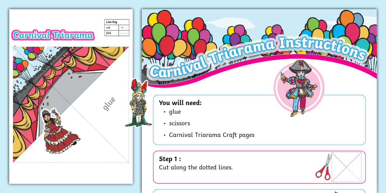 Carnival Triarama Craft - Twinkl South Africa - Twinkl