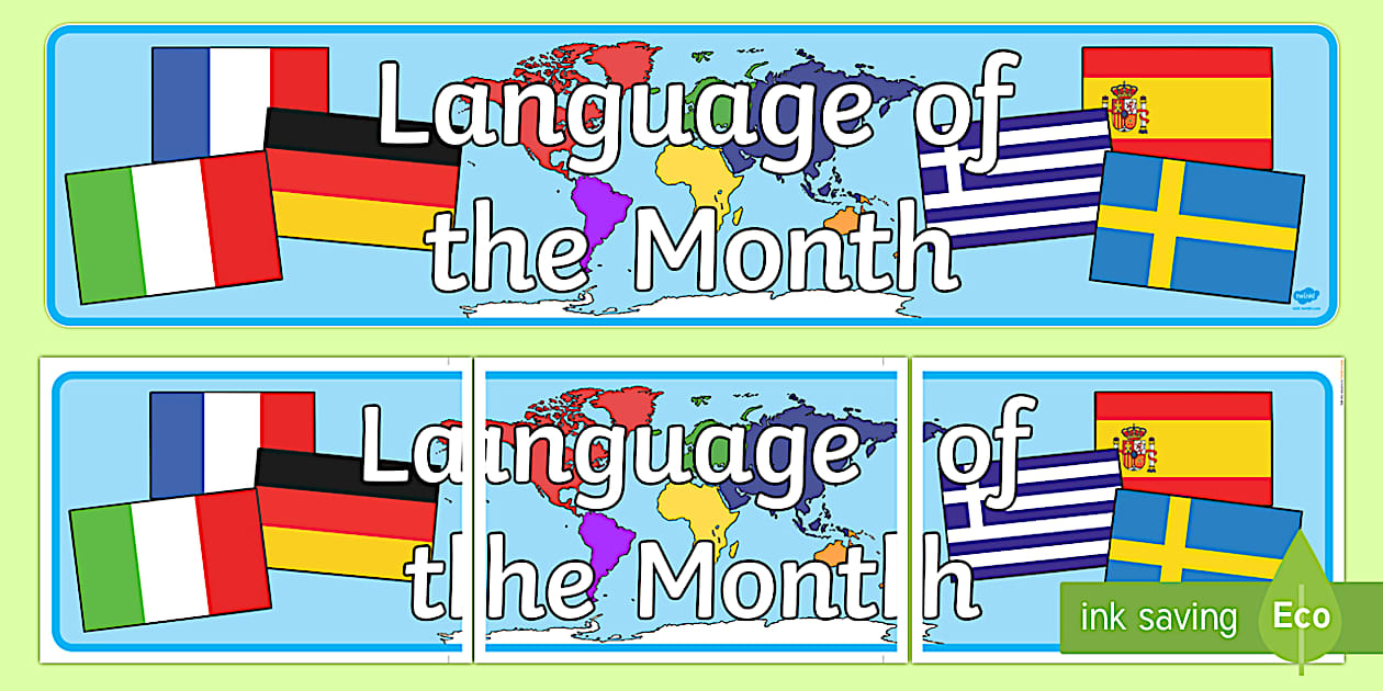 Language of the Month Resources | Display Banner - Twinkl