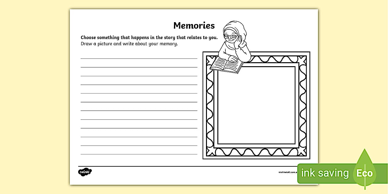 Memories Comprehension Worksheet (Teacher-Made) - Twinkl