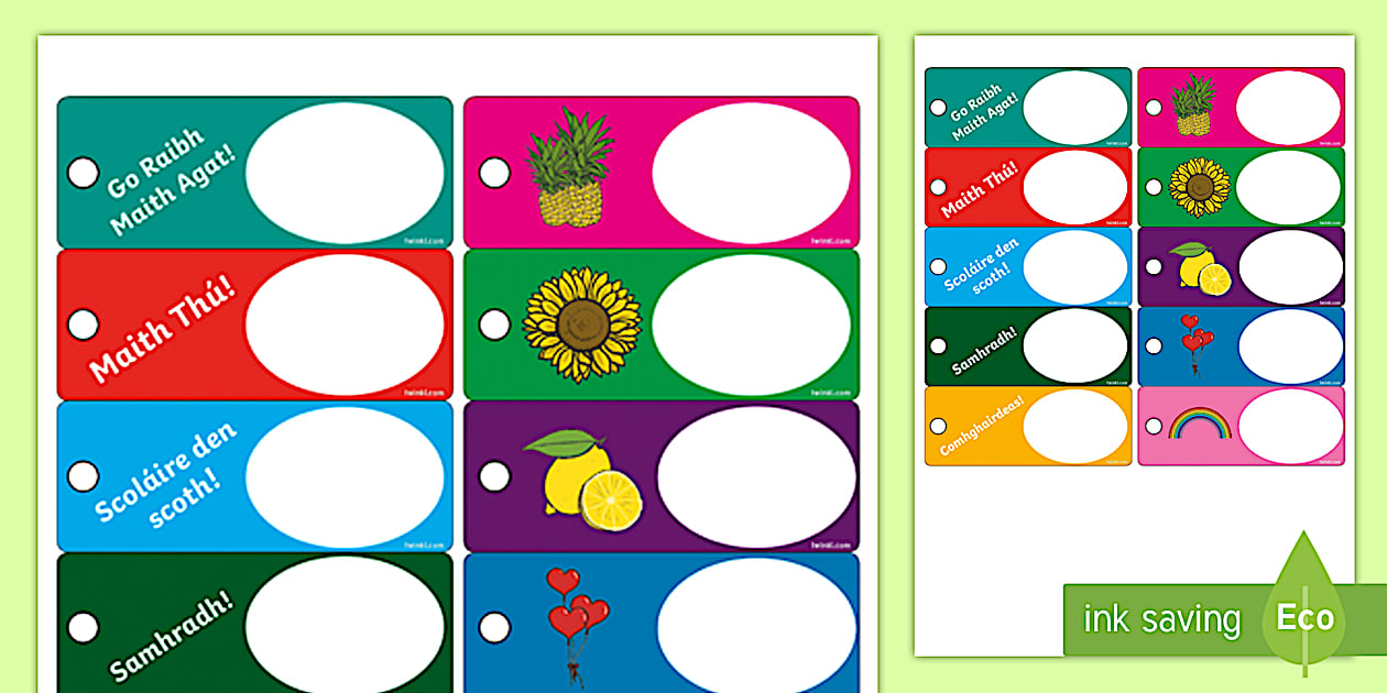 Deireadh na Bliana Clibeanna Bronntanais (teacher made)