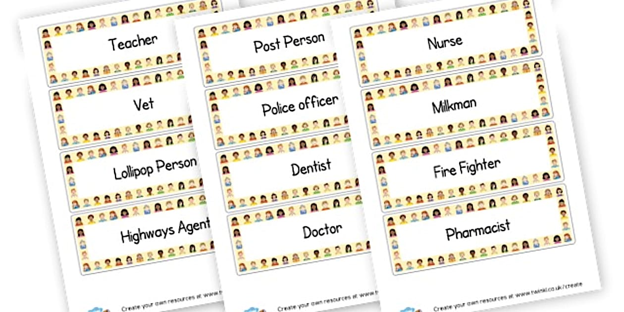 People Who Help Us Word Cards (teacher made) - Twinkl