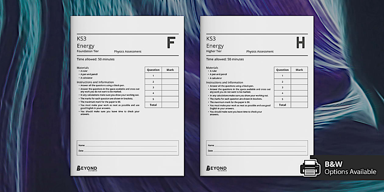 KS3 Energy Assessment Pack Bundle (teacher made) - Twinkl