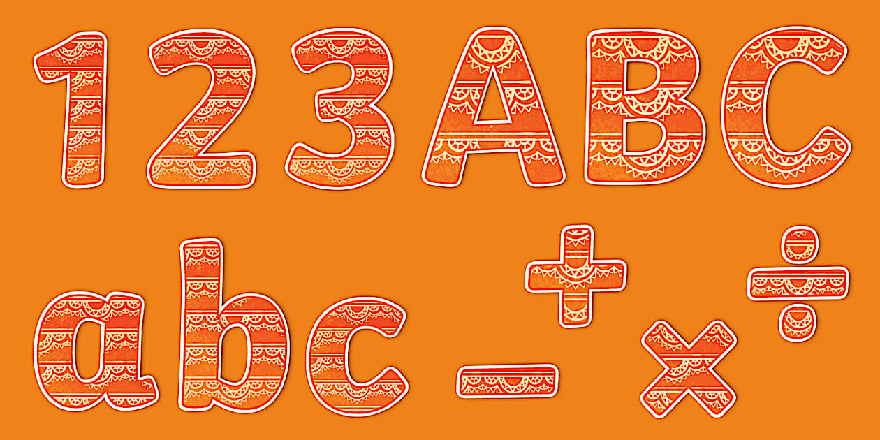 Orange Lettering for Bulletin Board Displays | Twinkl USA