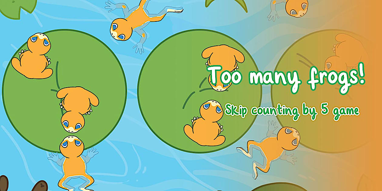👉 Too Many Frogs: Skip Counting by 5 Game