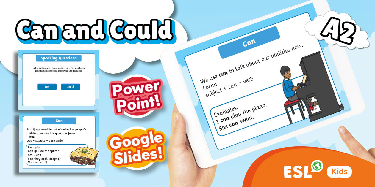 ESL Can and Could Lesson [Kids, A2]