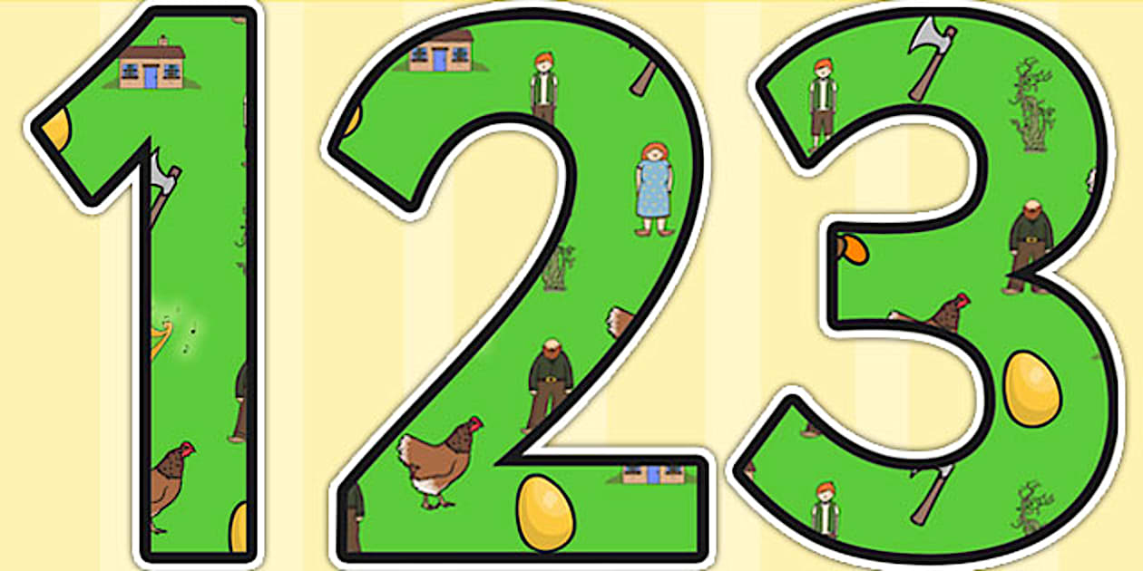 Jack and the Beanstalk Display Numbers (teacher made)