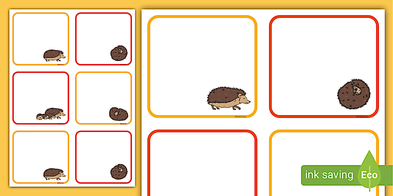 Hedgehog Peg Labels (teacher made) - Twinkl